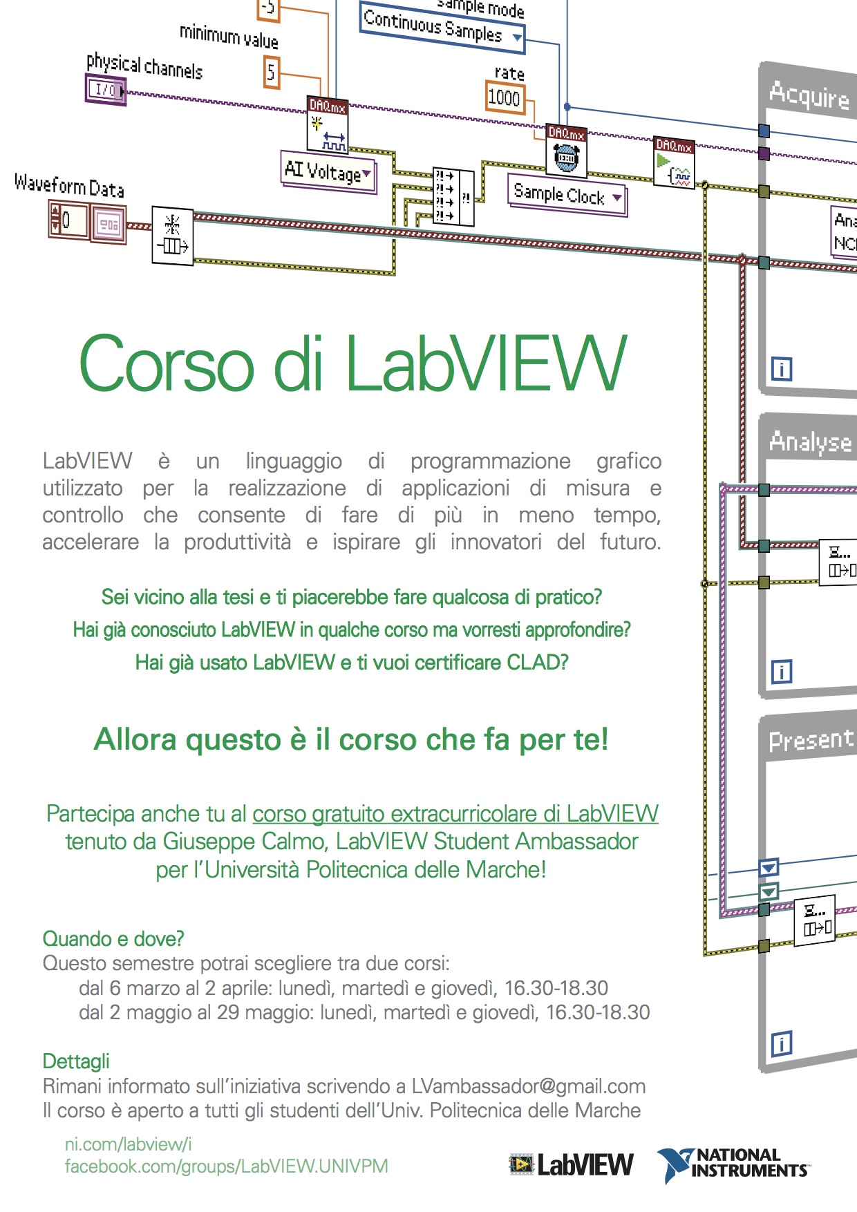 LabVIEW Ambassador Project 2016 | Facoltà di Ingegneria